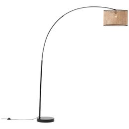 Brilliant Bogenlampe "Wiley", schwarz (holz hell, schwarz), 1, &Oslash; 45cm H: 210cm, 1 Stk., Leuchten, 2,1m holz hell/schwarz, Bogenlampe
