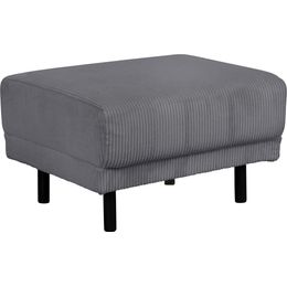 Polsterhocker Home Affaire "AGNIA B/T/H: 70/64/43 cm", grau, B:70cm H:43cm T:64cm, 100% Polyester, Hocker, Polsterhocker, passend zur Serie, auch in Cord und Boucl&eacute;