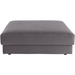 Sofa-Mittelelement Home Affaire "Bloomfield Mega Hocker in 2 Gr&ouml;&szlig;en", grau, B:128cm H:43cm T:133cm, 100% Polyester, Polsterelemente, Sofa-Mittelelement, passende Erweiterung zur Serie "Bloomfield", als Mittelelement passend