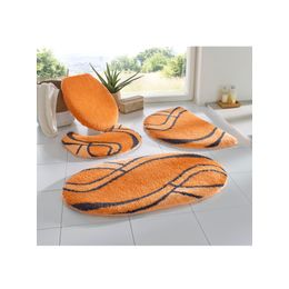 Badematte Kleine Wolke Gr. 2, orange (terra), oval (70cm x 120cm ), 1 Stk., Badematten, Badematte