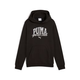 Kapuzensweatshirt Puma "CLASS HOODIE TR B", Jungen, Gr. 152, schwarz (Puma schwarz), Sweatware, Obermaterial: 68% Baumwolle, 32% Polyester, bedruckt, regular fit normal, angesetztes B&uuml;ndchen, Sweatshirts Kapuzensweatshirt, f&uuml;r Jugendliche, mit Print-Applikationen, mit K&auml;ngurutasche