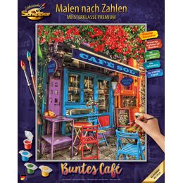 Malen nach Zahlen Schipper "Meisterklasse Premium - Buntes Caf&eacute;", bunt, Malvorlagen, KinderB:52cm H:41cm, Malen nach Zahlen, Made in Germany, B:52cm H:41cm