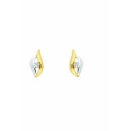 Adelia&acute;s Paar Ohrstecker ADELIA&acute;S "333 Gold Ohrringe Ohrstecker mit Zirkonia", gold, Ohrringe, Damen, Gelbgold 333, Paar Ohrstecker