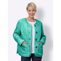 Steppjacke Classic Basics, Damen, Gr. 46, blau (blaugr&uuml;n), 100% Polyester, Wattierung:100% Polyester, unifarben, Jacken Steppjacke