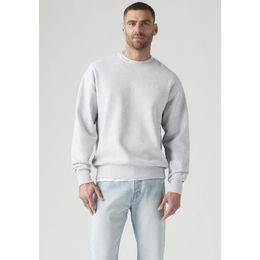 Levi's Sweatshirt LEVI'S "AUTHENTIC CREW", Herren, Gr. M, grau (light gray htr bros), Sweatware, Obermaterial: 88% Baumwolle, 12% Polyester, regular fit taillenlang, Rundhals, Sweatshirts Sweatshirt, mit Logostickerei