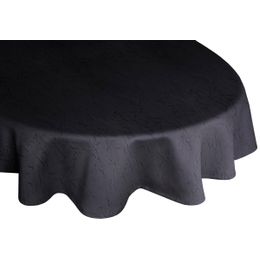Tischdecke WIRTH "Lahnstein" Gr. 1, schwarz, B:130cm L:190cm, Polyester, Tischdecken, Tischdecke, oval