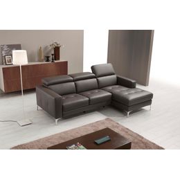Ecksofa Egoitaliano "Matt, erstklassiger Sitzkomfort, aufwendige Detailverarbeitung, L-Form", schwarz, B:247cm H:100cm, Leder &raquo;BULL&laquo; (echtes Rindsleder). Geschliffenes, pigmentiertes und behandeltes Rindsleder mit einer Dicke von 1, 3-1, 5 mm. Dieses Leder zeigt eine ziemlich weiche Hand mit einem halb undurchsichtigen Aussehen. Es handelt sich um ein gesch&uuml;tztes Leder. Eine leichte Deckschicht sc