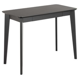 Schreibtisch ACTONA GROUP "Roxby", schwarz (schwarz, schwarz, schwarz), B:100cm H:75cm T:50cm, Tische, Schreibtisch, Schreibtisch, matt schwarz SH Lack Eiche Furnier, 100x50x75 cm
