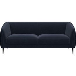 2,5-Sitzer FLEXLUX "Belle Designsofa, Couch, bequem durch Kaltschaum im Sitz", blau (royal blau), B:188cm H:74cm T:89cm, 100% Polyester, Sofas, 2 5-Sitzer, Skandinavisches Design, In hochwertiger Verarbeitung