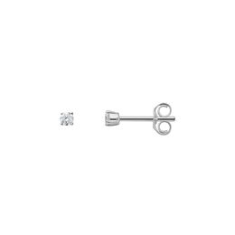 Paar Ohrstecker ONE ELEMENT "0.10 ct Diamant Brillant Ohrringe Ohrstecker aus 585 Wei&szlig;gold", silber, Ohrringe, Damen, Wei&szlig;gold 585, Paar Ohrstecker