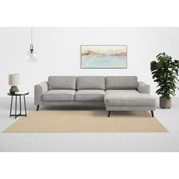 Ecksofa Trendmanufaktur "Lumber Jack, elegantes Designsofa, zeitlos modern, hoher Sitzkomfort", grau (opal grau), B:280cm H:85cm T:167cm, 88% Polyester, 12% Nylon, Sofas, Ecksofa, wahlweise mit Bettfunktion u. Bettkasten, L-Form