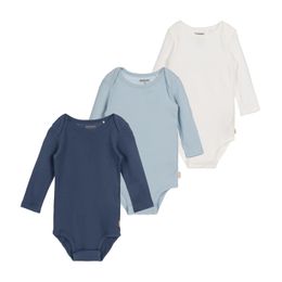 Langarmbody HUGGIES BABYWEAR "HUGB 3PK BODYSUIT", Jungen, Gr. 4 (74), N-Gr, huggies skyway, Feinripp, Obermaterial: 100% Baumwolle, unifarben, normal lang, Rundhals, abgerundeter Saum, Bodys Langarmbody, 3er-Pack, in Ripp-Optik