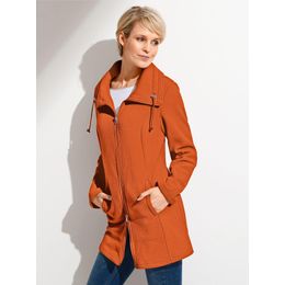 Fleecejacke Classic Basics, Damen, Gr. 52, orange (papaya), 100% Polyester, unifarben, Jacken Fleecejacke