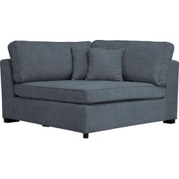 Sofa Home Affaire "Skara XXL", blau (graublau), B:130cm H:86cm T:130cm, 100% Polyester, Sofas, Sofa, Eckelement zur individuellen Polstergarnitur-Gestaltung