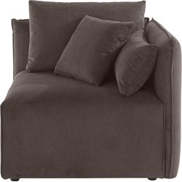 Sofa-Eckelement OTTO HOME "N&ouml;re", braun, B:90cm H:86cm T:90cm, 92% Polyester, 8% Polyamid, Polsterelemente, Sofa-Eckelement, Modul - zum Zusammenstellen; in vielen Bezugsqualit&auml;ten und Farben