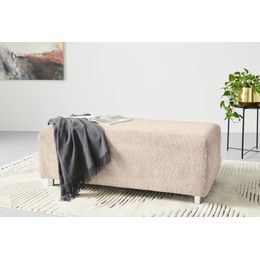 Polsterhocker Home Affaire "Gy&ouml;r", beige (hellbeige), B:122cm H:48cm T:68cm, 100% Polyester, Hocker, Polsterhocker, democratichome Edition, passend zum Ecksofa 'Gy&ouml;r'