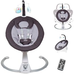 Babywippe BABYGO "Homey", Baby, schwarz, Aluminium, Polyester, Babywippen Babywippe, mit Schaukelbewegungen und Sound