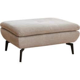 Hocker DIE PLANBAR "MP-IN23002", beige (cyber ecru), B:93cm H:44cm T:72cm, 100% Recyceltes Polyester, Hocker, Hocker, hochwertige Kaltschaumpolsterung, stylische Metallf&uuml;&szlig;e
