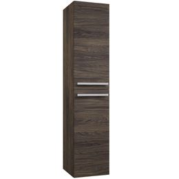 Hochschrank Welltime "Serena", bown oak, B:35cm H:160cm T:35cm, FSC-zertifizierter Holzwerkstoff, Schr&auml;nke, Hochschrank, mit Soft-Close-Funktion, Breite 35 cm, FSC-zertifiziertes Material