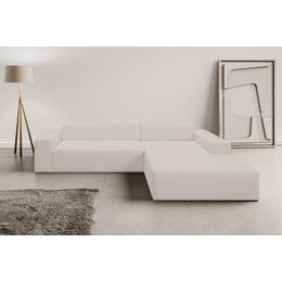 Ecksofa WERK2 "Zeus-XL, Mega-Sofa mit gro&szlig;er Sitztiefe, Stellma&szlig;e 311cm x 210cm", beige (natur), B:311cm H:70cm T:210cm, 100% Polyester, Sofas, Ecksofa, Curvy Trend Garnitur mit urbaner Optik, bequem, Big-Sofa, L-Form