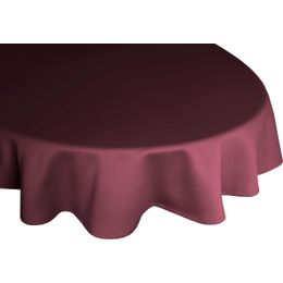 Tischdecke WIRTH "NEWBURY" Gr. 2, lila (aubergine), B:130cm L:190cm, Baumwolle, Polyester, Tischdecken, Tischdecke, oval