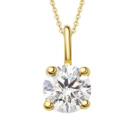 Kettenanh&auml;nger ONE ELEMENT "0.2 ct Diamant Brillant Anh&auml;nger aus 585 Gelbgold", gold, Schmuckanh&auml;nger, Damen, 0,2 SI = kleine Einschl&uuml;sse mit Brillant, Gelbgold 585, Kettenanh&auml;nger