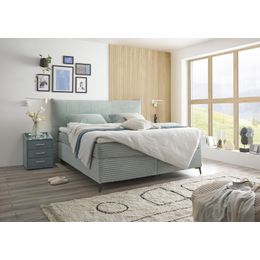 Boxspringbett ED EXCITING DESIGN "Seattle", gr&uuml;n (mint), B:204cm L:212cm, 100% Polyester, Komplettbetten, Boxspringbett, harte Seite mit Kokosmatte, weiche Seite mit Filzabdeckung