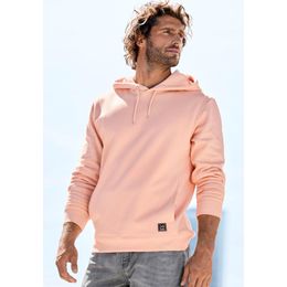 Hoodie John Devin, Herren, Gr. L (52/54), rot (apricot), angeraute Sweatware, Obermaterial: 60% Baumwolle, 40% Polyester, unifarben, regular fit normal, Rundhals, angesetztes B&uuml;ndchen, Sweatshirts Hoodie, Langarm, Sweatshirt mit Rundhals und Kapuze, Baumwollmischung