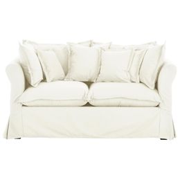 2-Sitzer Home Affaire "Luise", beige, B:164cm H:93cm T:100cm, Webstoff (50% Baumwolle, 50% Polyester), Sofas, 2-Sitzer, in Hussenoptik, ohne Bettfunktion
