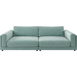 Big-Sofa 3C CANDY "Karalis mit extra gro&szlig;er Sitztiefe, elegantes Mega Sofa zum Relaxen", gr&uuml;n (mint), B:294cm H:85cm T:150cm, 100% Polyester, Sofas, Big-Sofa, auch in Cord- oder Leder-Bezug, lose Kissen, loungige Bequemlichkeit