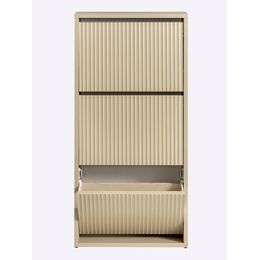 Schuhschrank HEINE HOME, taupe, B:50cm H:103cm T:20cm, MDF, Schr&auml;nke, Schuhschrank