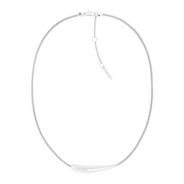 Kette ohne Anh&auml;nger Calvin Klein "Schmuck Edelstahl Halsschmuck Halskette Schlangenkette DROPS", silber (edelstahlfarben), Halsketten, Damen, Edelstahl, L: 46, Kette ohne Anh&auml;nger
