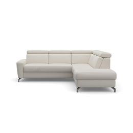 Sit & More Ecksofa SIT & MORE "Scarlett L-Form", beige (natur), B:258cm T:226cm, Sofas, Ecksofa, inklusive Kopfteilverstellung, wahlweise mit Bettfunktion, Bettkasten