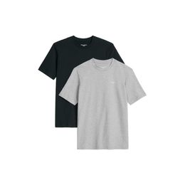 Marc O'Polo T-Shirt MARC O'POLO DENIM "regular fit im 2er Pack, in softem Single Jersey", Herren, Gr. XL, schwarz, grau, Obermaterial: 100% Baumwolle, regular fit, Rundhals, Shirts T-Shirt