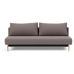 Schlafsofa INNOVATION LIVING &trade; "TRYM 3-Sitzer mit Bettfunktion, Dauerschl&auml;fer, bequem und hochwertig", grau (grau 521, mixed dance), Struktur grob MIXED DANCE, 100% Polyester, Sofas, Schlafsofa, Taschenfederkernpolsterung, Breite Liegefl&auml;che 140 cm