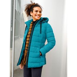 Steppjacke Casual Looks, Damen, Gr. 40, bunt (aquapetrol), 100% Polyester, unifarben, Jacken Steppjacke