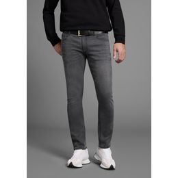 Slim-fit-Jeans Bruno Banani "Grady", Herren, Gr. 32, L&auml;nge 32, dunkelgrau, Obermaterial: 70% Baumwolle, 28% Polyester, 2% Elasthan, unifarben, schmal lang, Jeans Slim-fit-Jeans, schmale Beinweite, niedrige Leibh&ouml;he, figurbetonte Silhouette