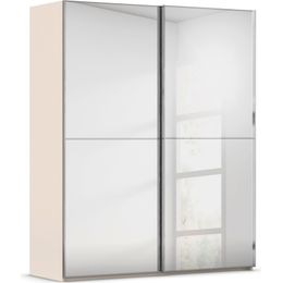 Schwebet&uuml;renschrank Rauch "Kleiderschrank Schrank Garderobe Schlafzimmerschrank SCALE-DUO", beige (champagner), B:181cm H:223cm T:68cm, Holzwerkstoff, Schr&auml;nke, Schwebet&uuml;renschrank, edle zweigeteilte T&uuml;ren Spiegelfront und 3 Zierleisten MADE IN GERMANY