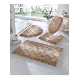 Badematte Hagemann Gr. 4, beige, rechteckig (70cm x 120cm ), 1 Stk., Badematten, Badematte
