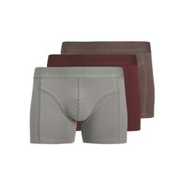 Jack & Jones Trunk JACK & JONES "JACORDINARY TRUNKS 3 PACK NOOS", Herren, Gr. XXL, 3 Stk., malt ball pack:marsala, iron gate, Jersey, Obermaterial: 95% Baumwolle, 5% Elasthan, unifarben, Unterhosen Trunk