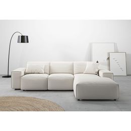 Ecksofa Home Affaire "Glimminge L-Form auch in Breitcord, Feincord + Easy care-Bezug", wei&szlig; (snow), B:264cm H:71cm T:191cm, 12% Polyaxryl, 88% Polyester, Sofas, Ecksofa, Breite 264, Zierkissen