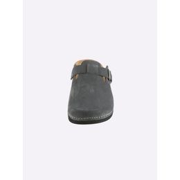 Clog MUBB, Herren, Gr. 44, grau, Leder, Rindsleder, Veloursleder, Schuhe Clog