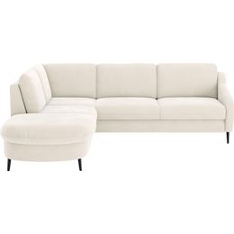 Sit & More Ecksofa SIT & MORE "Soul L-Form", beige (elfenbein), B:257cm H:90cm T:239cm, 100% Polyester, Sofas, Ecksofa, wahlweise mit Bettfunktion und Bettkasten oder Schubkasten