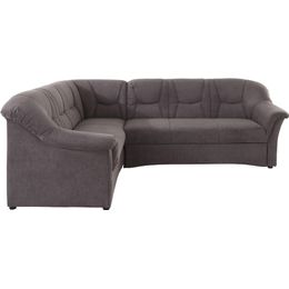 Ecksofa DOMO collection "Sarafina zeitlos&bequem, optional mit Federkern, Breite 240cm, L-Form", grau (stone), B:240cm H:83cm T:190cm, Microfaser PRIMABELLE (100% Polyester) / Struktur (90% Polyester; 10% Polyacryl);Luxus-Microfaser (92% Polyester, 8% Nylon);Microfaser PRIMABELLE (100% Polyester), Sofas, Ecksofa, wahlweise mit Bettfunktion