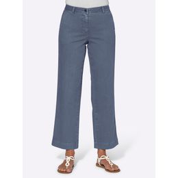 7/8-Jeans Inspirationen, Damen, Gr. 50, Normalgr&ouml;&szlig;en, blau (rauchblau), 96% Baumwolle, 4% Elasthan, unifarben, lang, Jeans 7/8-Jeans