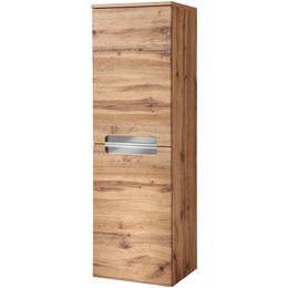 Midischrank Welltime "Malibu", braun (eiche), B:40cm H:130cm T:35cm, Holzwerkstoff, MDF, Schr&auml;nke, Midischrank, Breite 40 cm, mit viel Stauraum