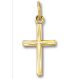 Kettenanh&auml;nger ONE ELEMENT "Kreuz Anh&auml;nger aus 333 Gelbgold", gold, Schmuckanh&auml;nger, Damen, Gelbgold 333, Kettenanh&auml;nger