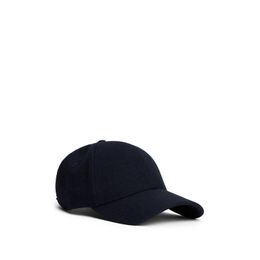 Baseball Cap Tommy Hilfiger "TH FLAG HERRINGBONE 6 PANEL CAP", Herren, space blau herringbone, Web, Wollmischung, Caps Baseball Cap, mit Klemmschnalle, aus Wollmischung