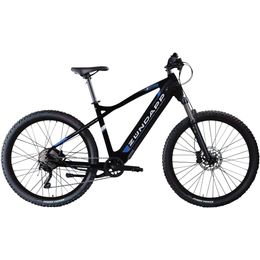 Z&uuml;ndapp E-Bike Z&Uuml;NDAPP "Z898" Gr. 48, schwarz (schwarz, blau, schwarz), Elektrofahrr&auml;der, 48cm, 27,5 Zoll (69,85cm), E-Bike, Pedelec, Elektrofahrrad f&uuml;r Damen u. Herren, MTB