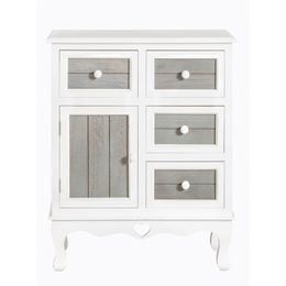 Kommode HEINE HOME, grau (wei&szlig;, grau), B:60cm H:75cm T:30cm, MDF, Sideboards, Kommode